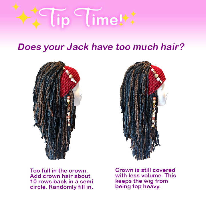 Jack Sparrow Wig | The Magic Yarn Project